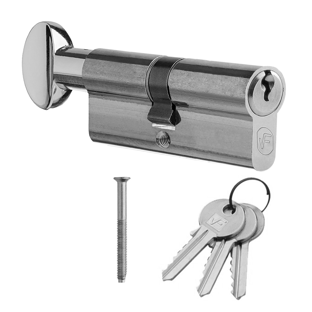 Cilindru yala cu buton Verofer, 45x60, lungime butuc 105mm, 3 chei ...