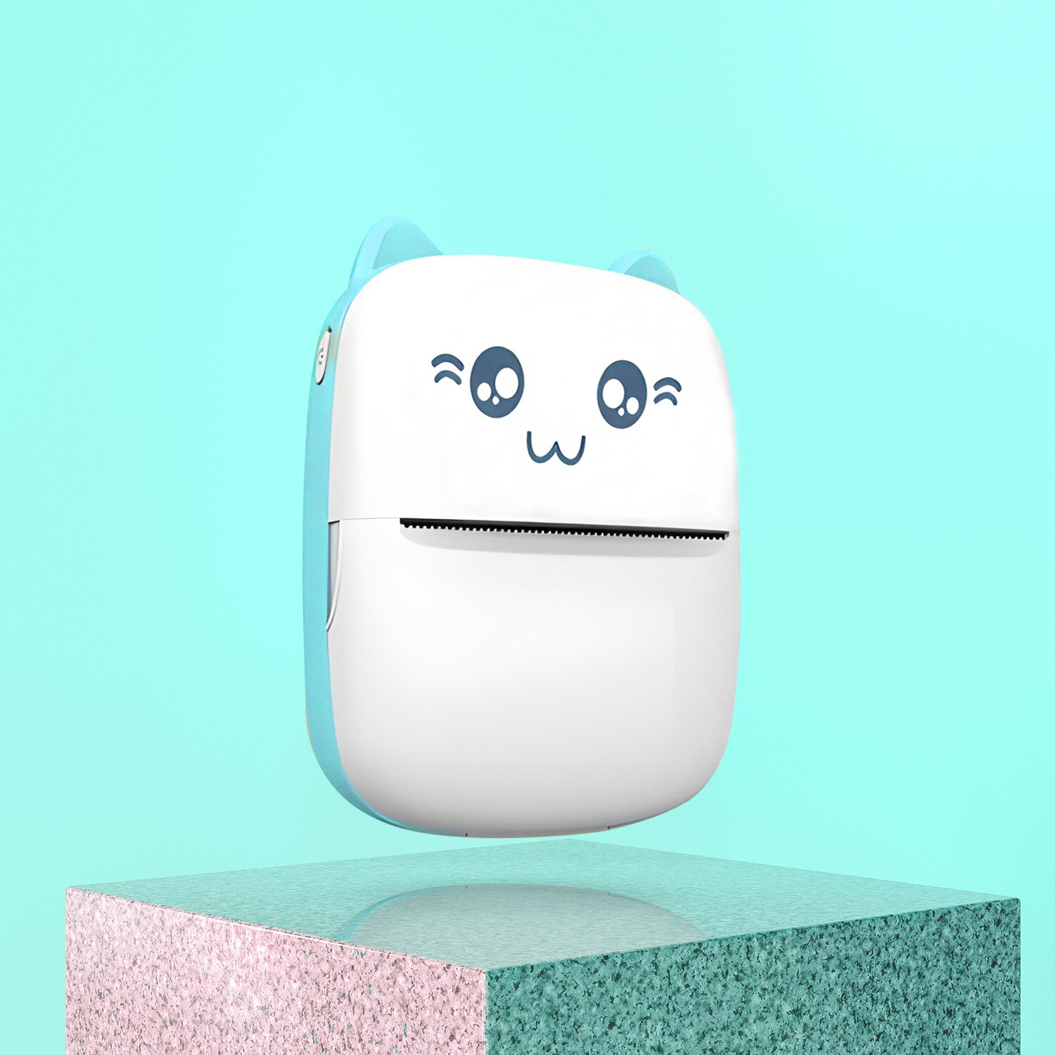 Set Mini imprimanta termica DexXer, 5 Role hartie termica alba, 3 Role ...