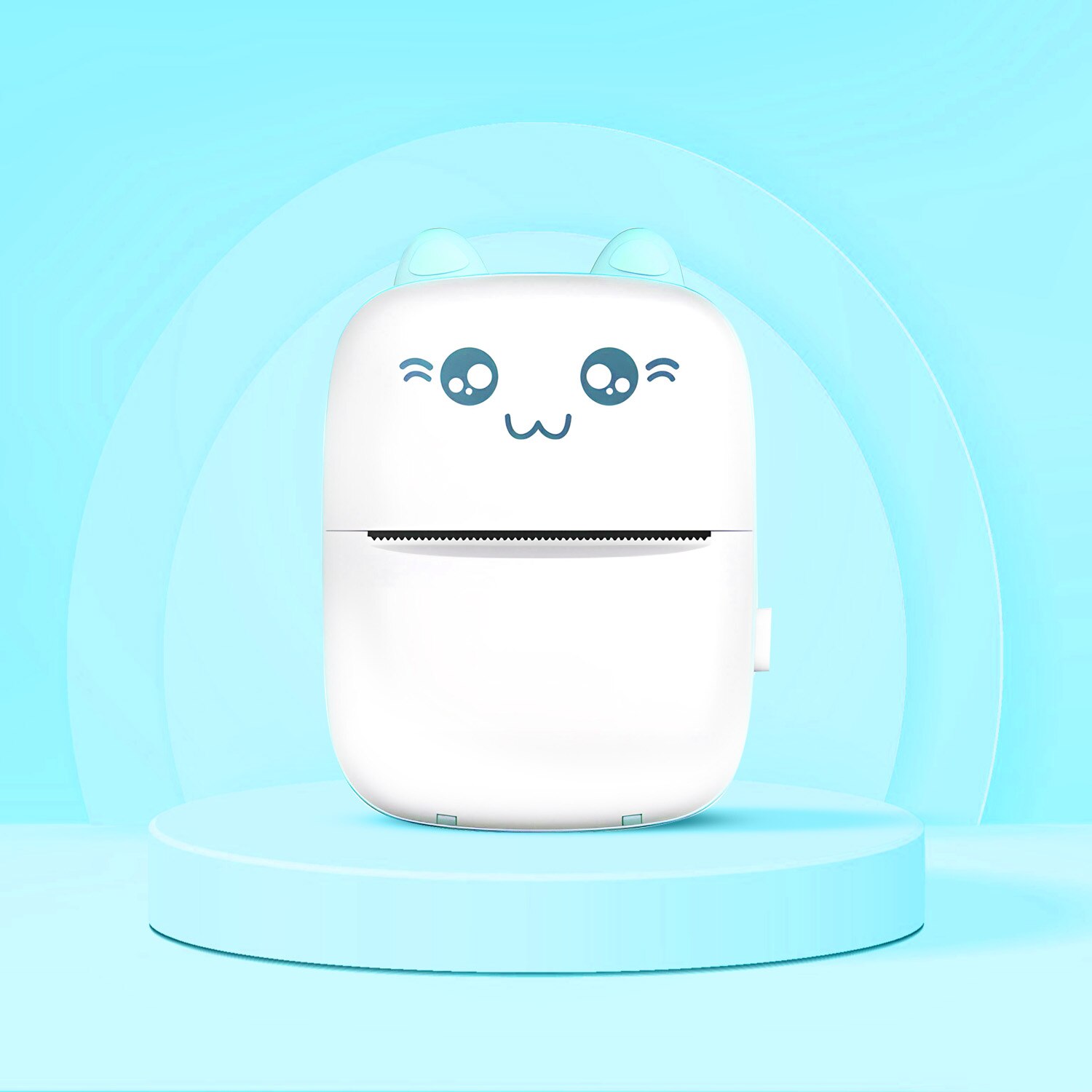 Set Mini imprimanta termica DexXer, 5 Role hartie termica alba, 3 Role ...