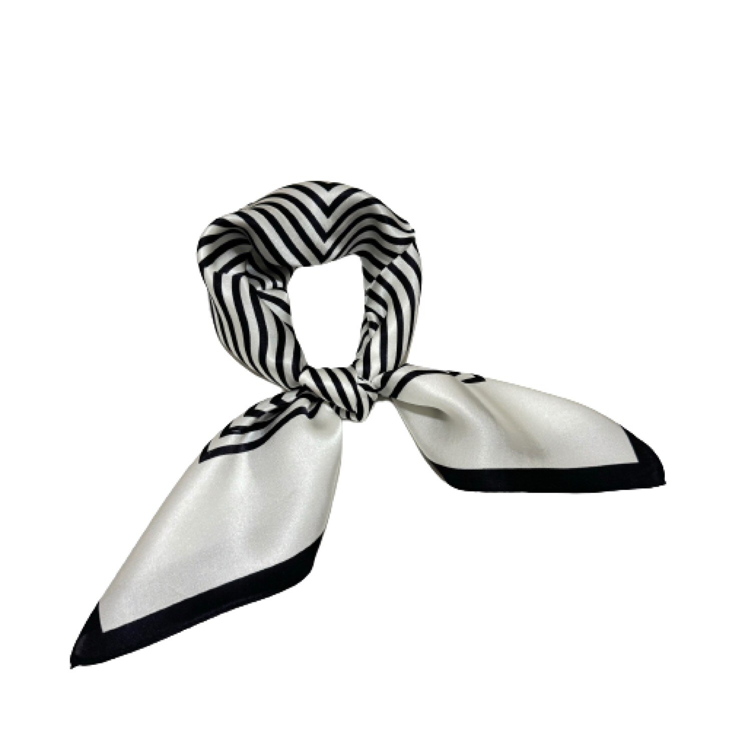 Esarfa din matase, naturala, 53x53cm, model labirint iluzie optica ...