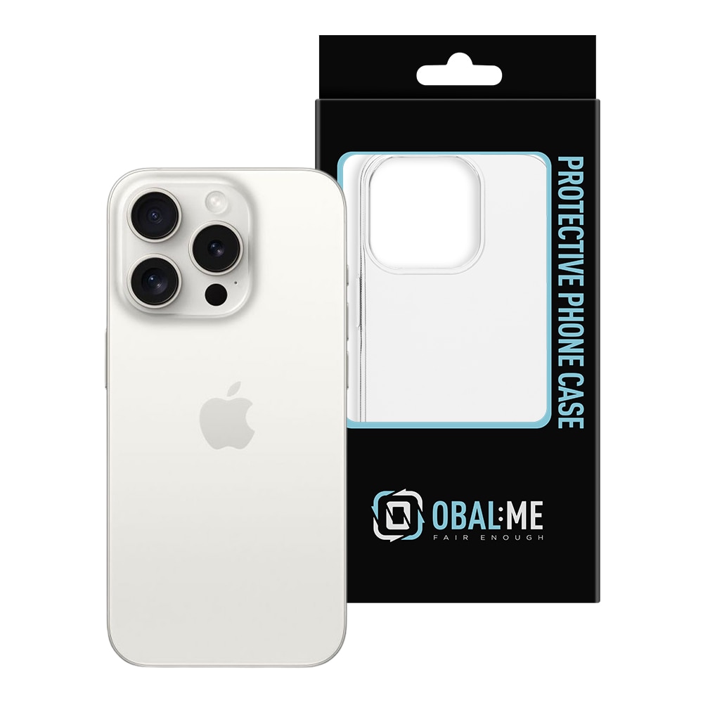 OBAL:ME TPU калъф за телефон Apple iPhone 15 Pro, полиуретан, прозрачен ...