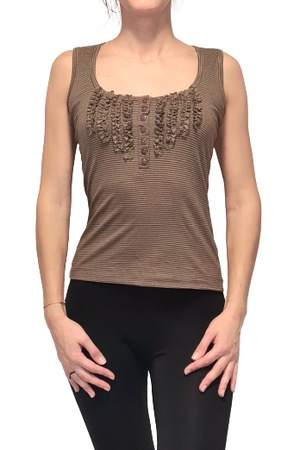 Maieu dama, cu nasturi in fata, maro, S - eMAG.ro