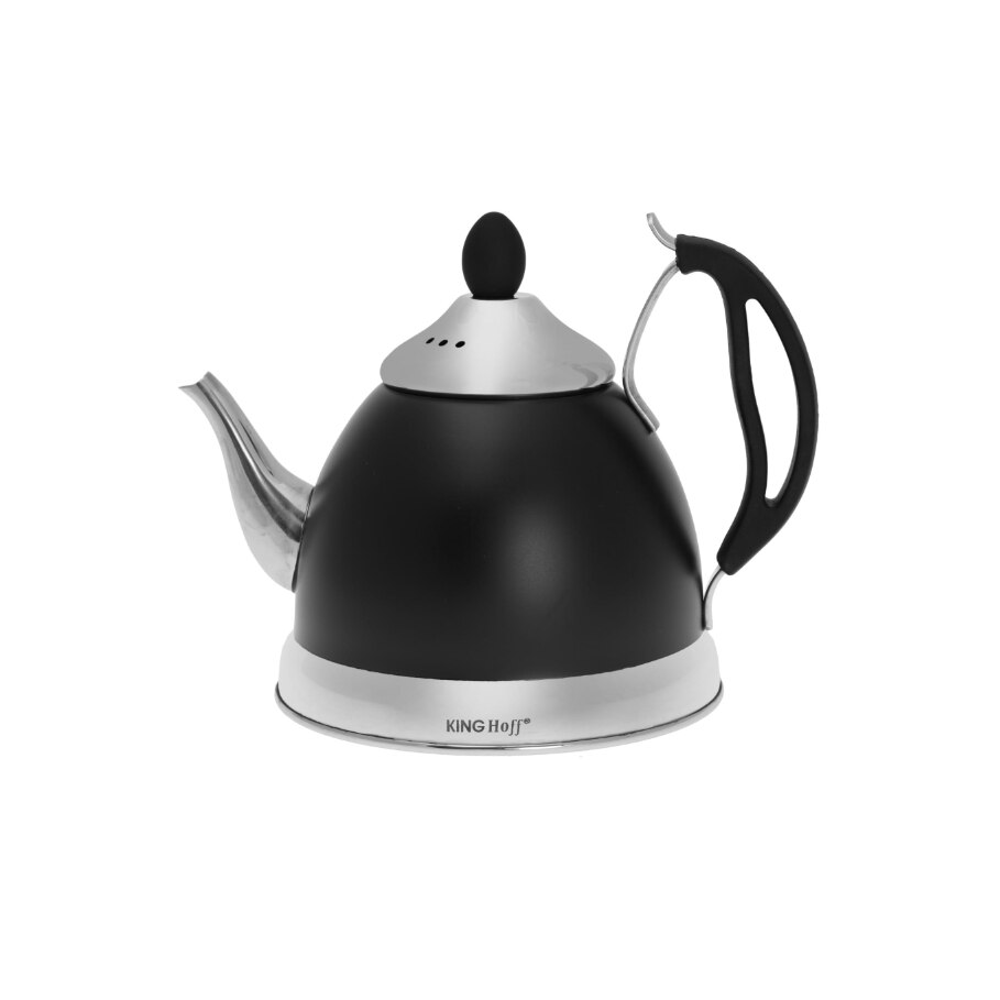 Ceainic cu sita, din inox, 1l, negru, Kinghoff - eMAG.ro