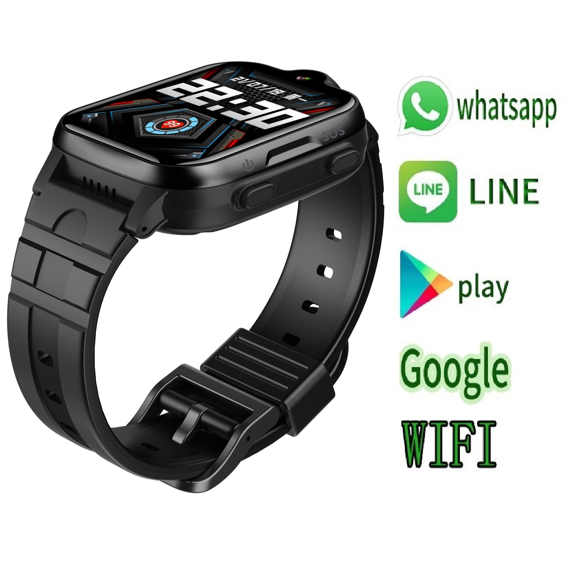 Ceas Smartwatch GPS copii cu localizare si telefon, 4G LTE cu SIM, Apel ...