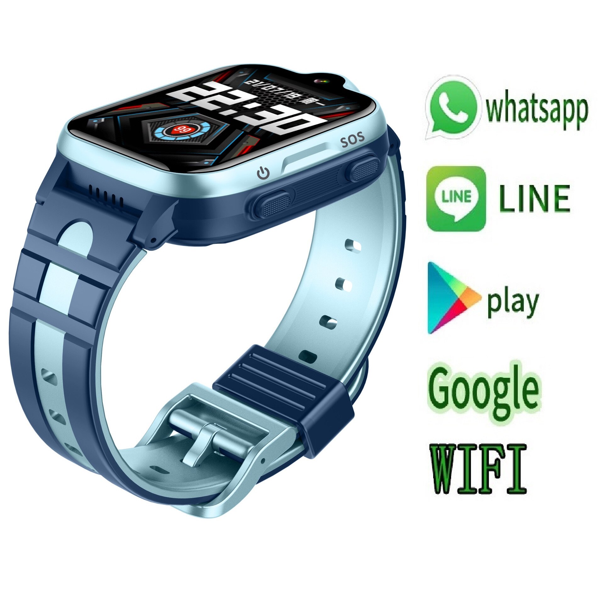 Ceas Smartwatch GPS copii cu localizare si telefon, 4G LTE cu SIM, Apel ...