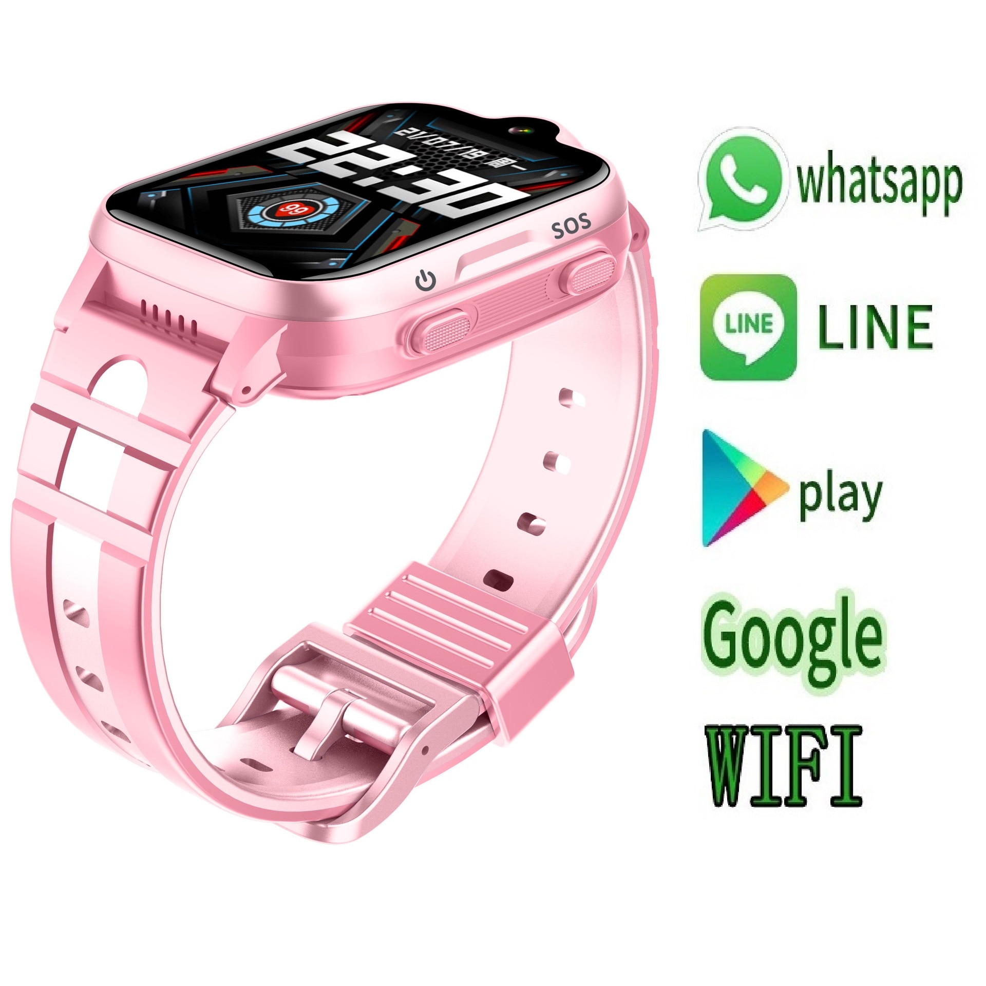 Ceas Smartwatch i4FIT®, GPS copii cu localizare si telefon, 4G LTE cu ...