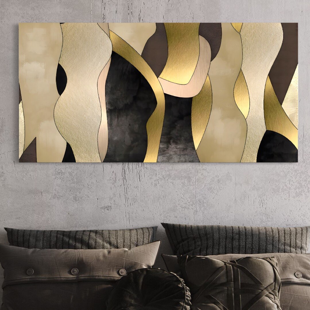 Tablou Canvas Premium, LuxCanva® A1378, Siluete, 70 X 140 CM, Panza ...