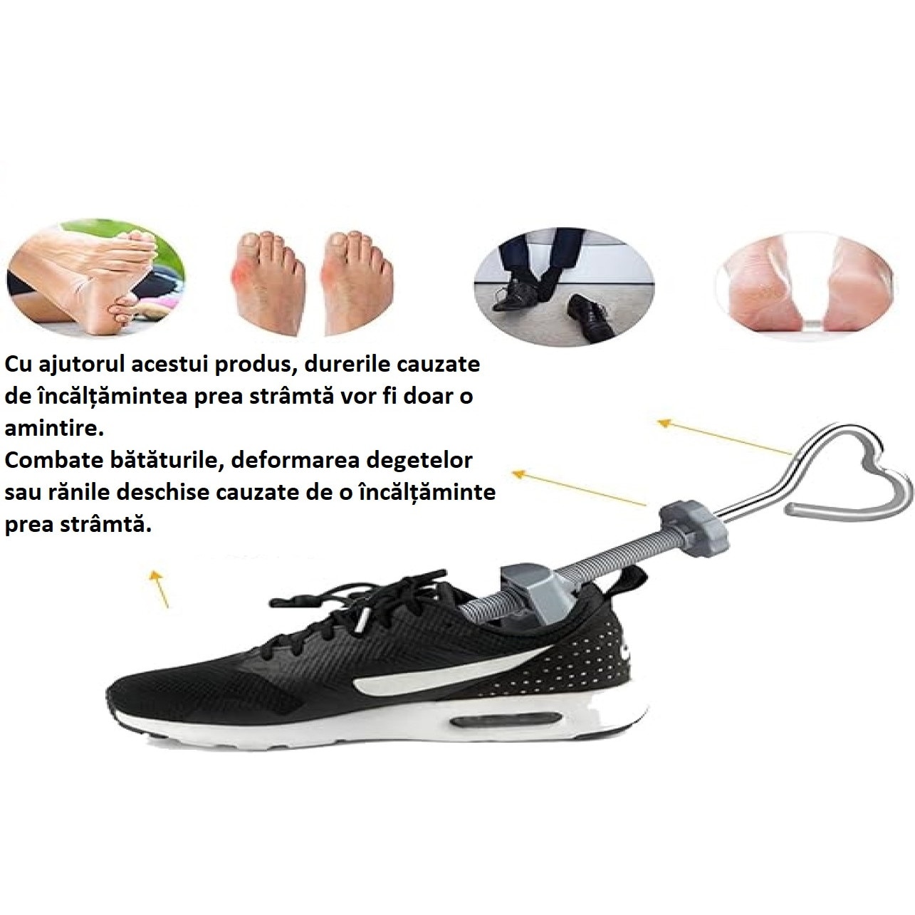 Set calapod, largire sau alungire pantof, GRI - eMAG.ro