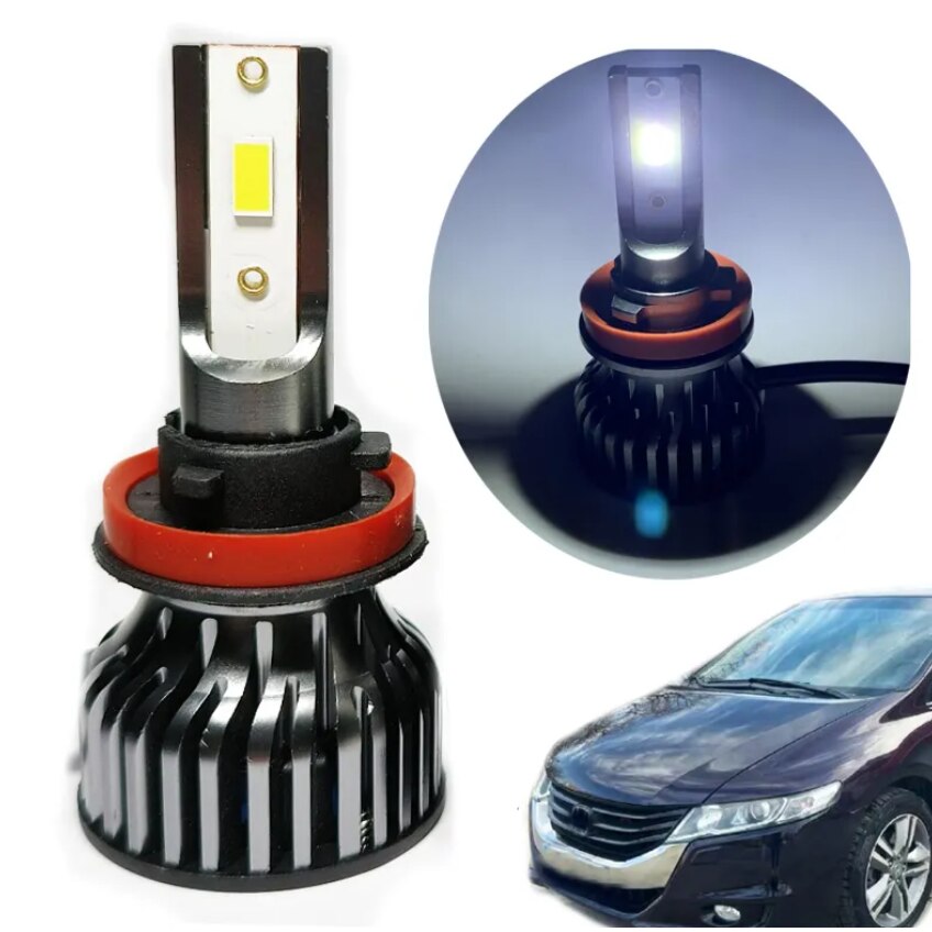 Set 2 becuri auto LED H11 F2 COB, 100W, lumina alb-rece, 12V, 12.000 ...
