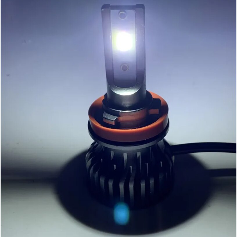 Set 2 becuri auto LED H11 F2 COB, 100W, lumina alb-rece, 12V, 12.000 ...