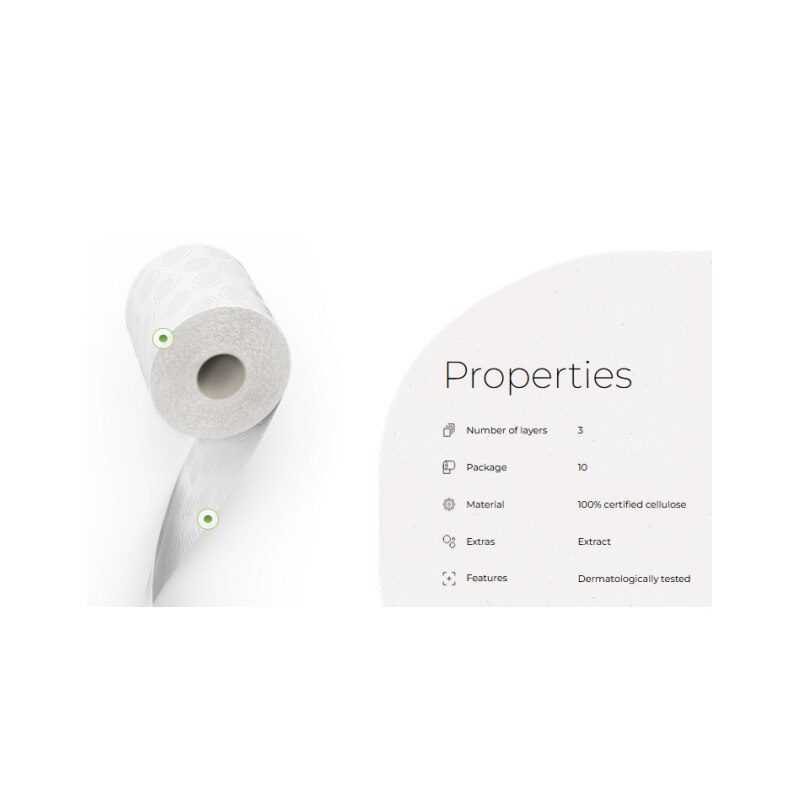 Paloma Deluxe Pure White toalettpapír, 3 rétegű, 10 tekercs - eMAG.hu