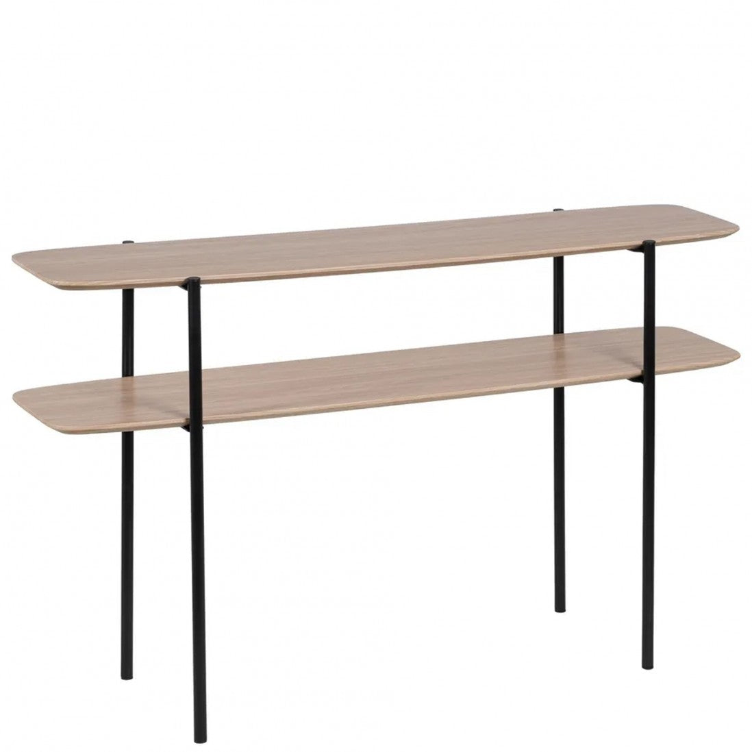 Masa consola, metal, 120x33x75cm, maro - eMAG.ro