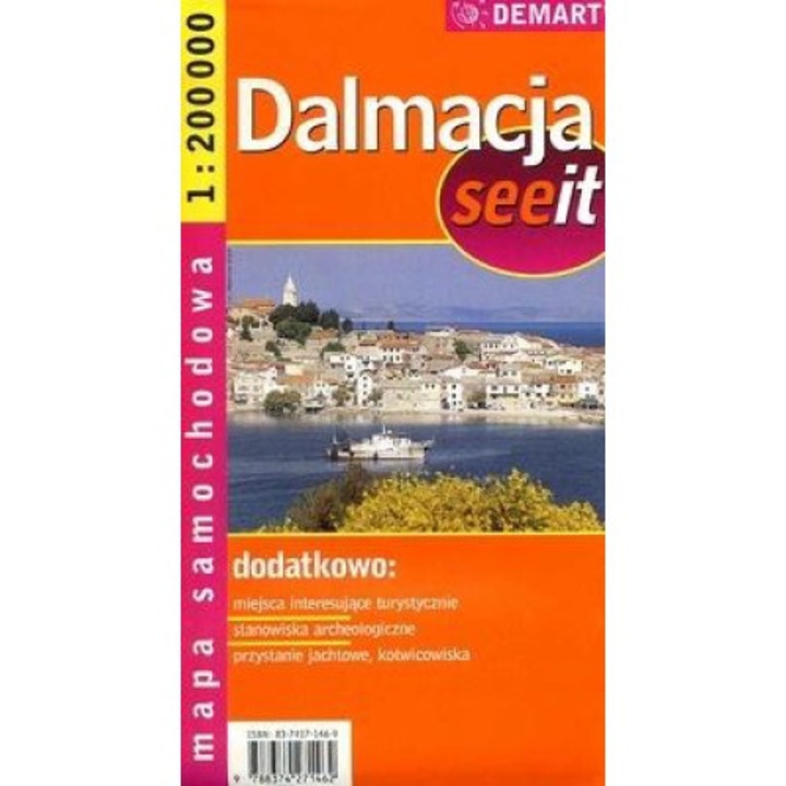 Dalmacja mapa samochodowa 1:200 000, Demart, полски език - eMAG.bg