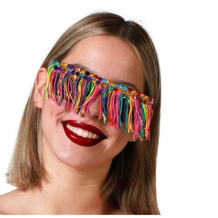 Ochelari cu franjuri, Plastic, Multicolor - eMAG.ro