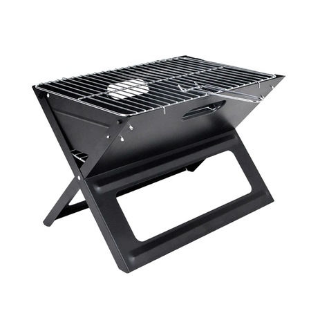 Gratar portabil, BigBuy, Fier, 45x30x35cm, Pliabil, Negru - eMAG.ro