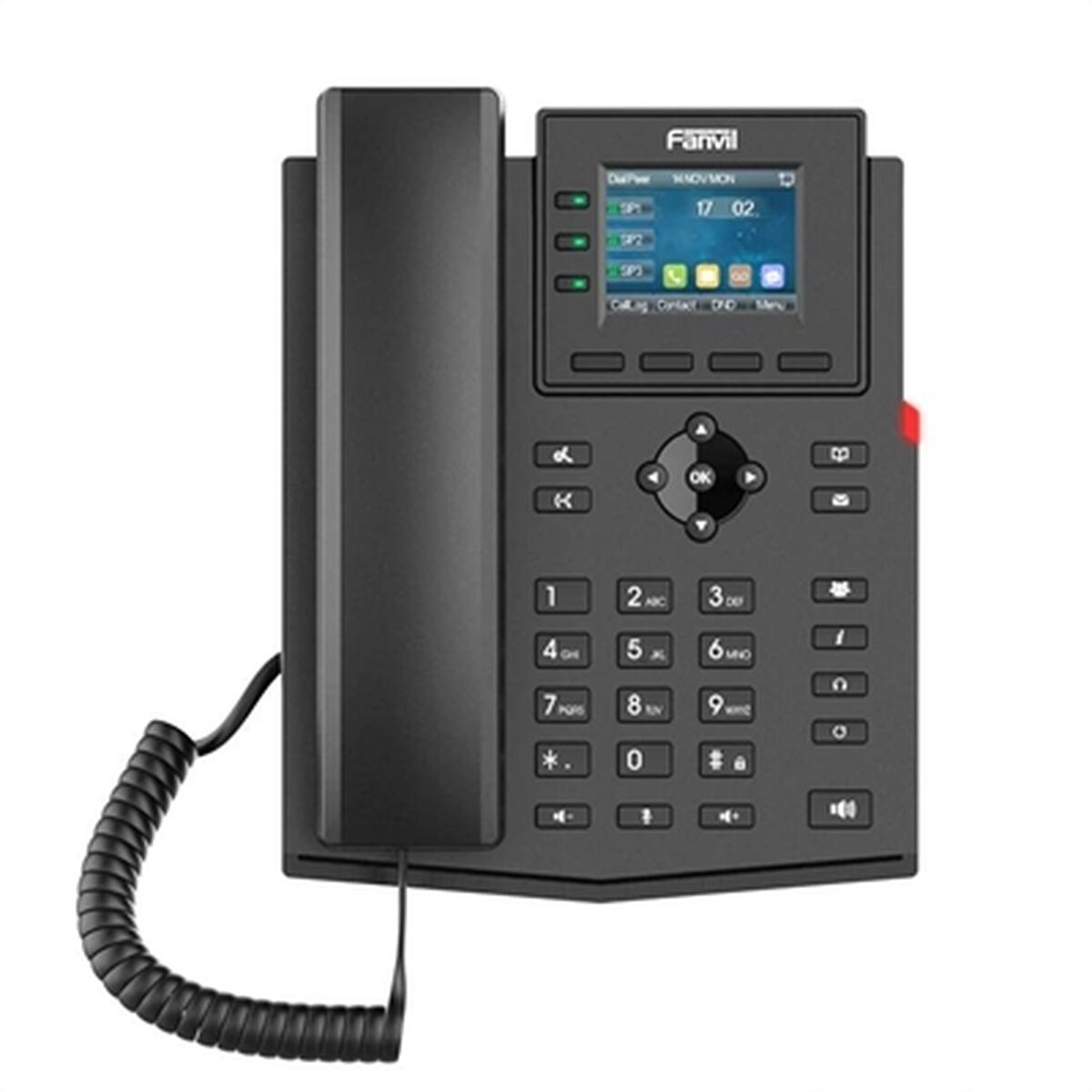 Telefon fix cu fir, Fanvil X303P, Dispaly LCD, RJ45, Montare pe perete, Negru - eMAG.ro