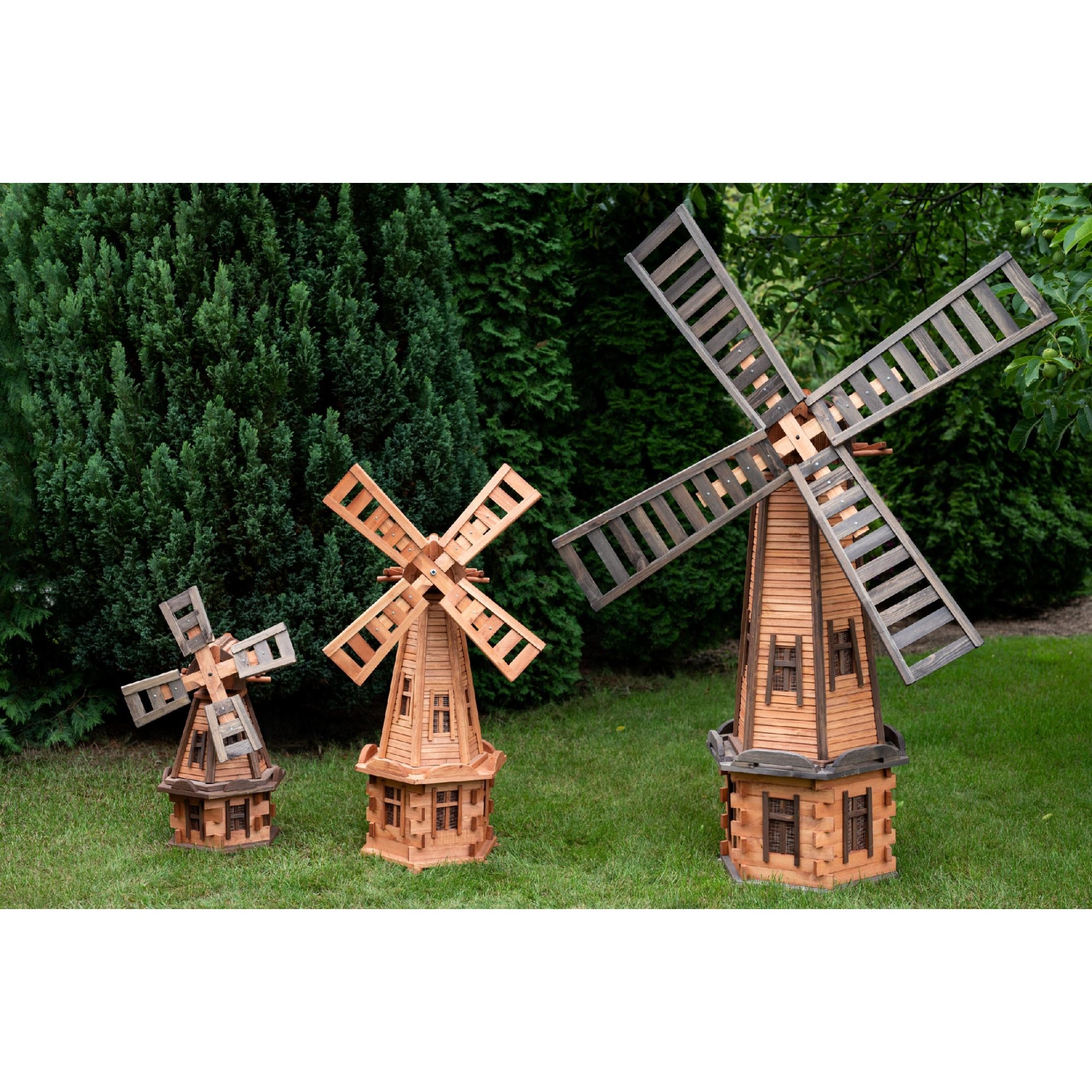 Moara de vant pentru gradina, Koniuszek Ogrody, Lemn, 170 cm - eMAG.ro