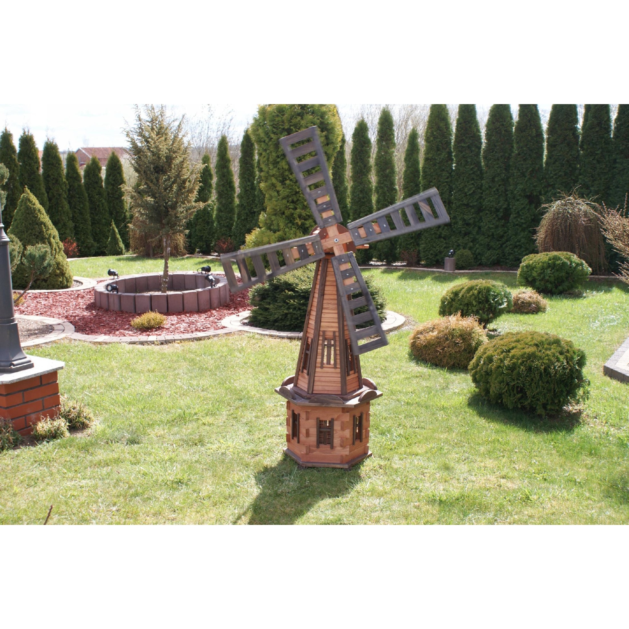 Moara de vant pentru gradina, Koniuszek Ogrody, Lemn, 170 cm - eMAG.ro