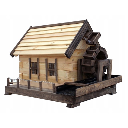 Moara de apa pentru gradina, Koniuszek Ogrody, Lemn, 55cm - eMAG.ro