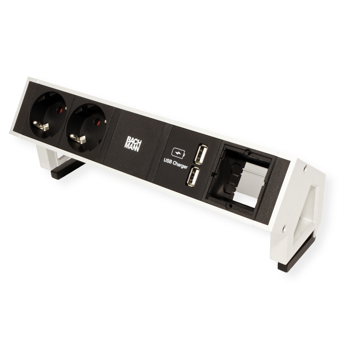 Prelungitor, BACHMANN, 2x priza cu impamantare 1x incarcator USB 1x ABD ...