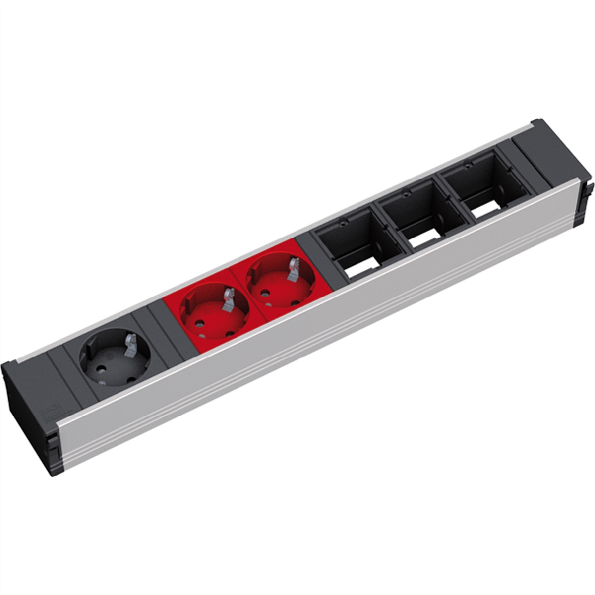 Prelungitor, Bachmann, 1 x CEE7/3, 0.2 m, Negru/ Rosu - eMAG.ro