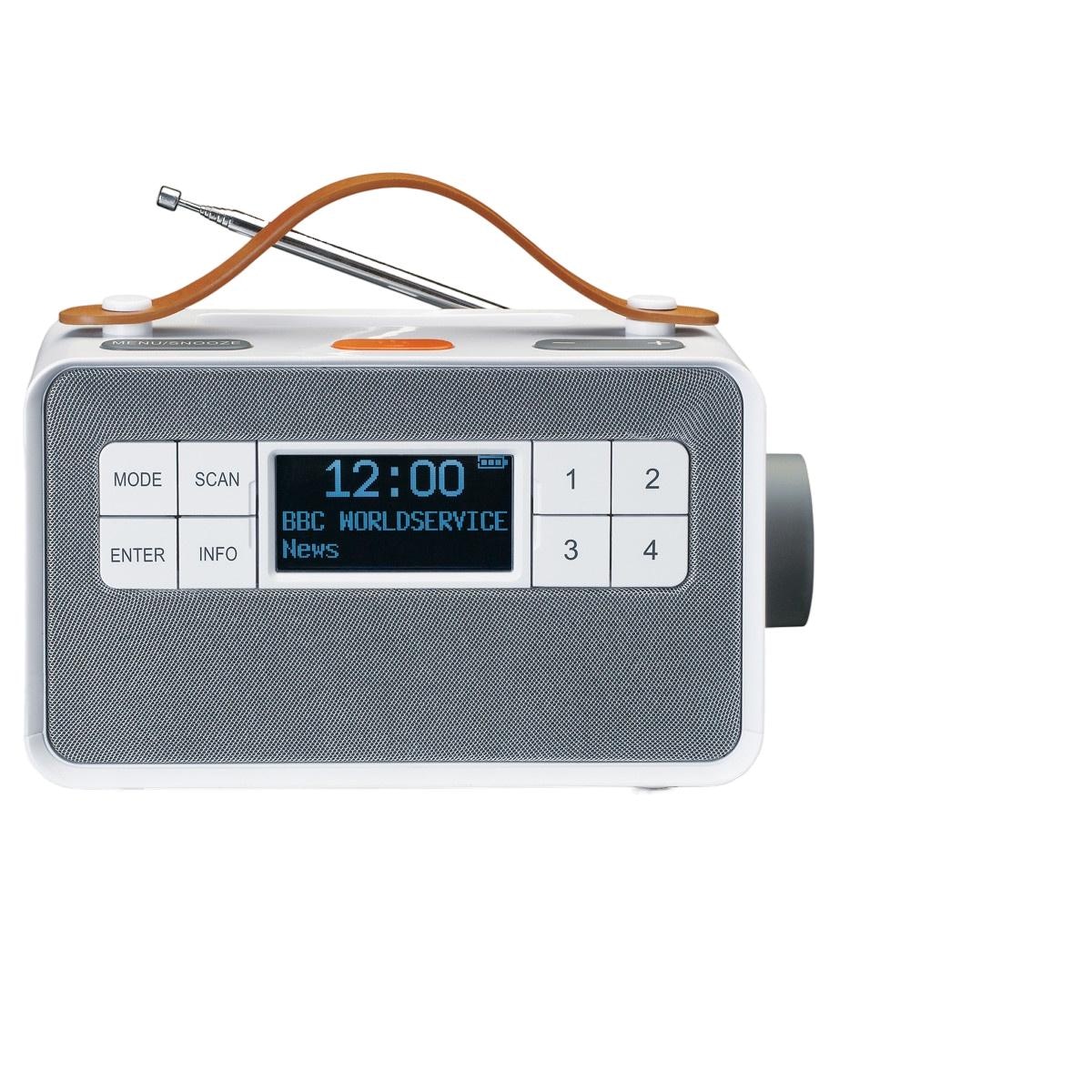 Radio portabil cu telecomanda, Lenco DAB+ PDR-065WH, FM, Bluetooth, Alb ...