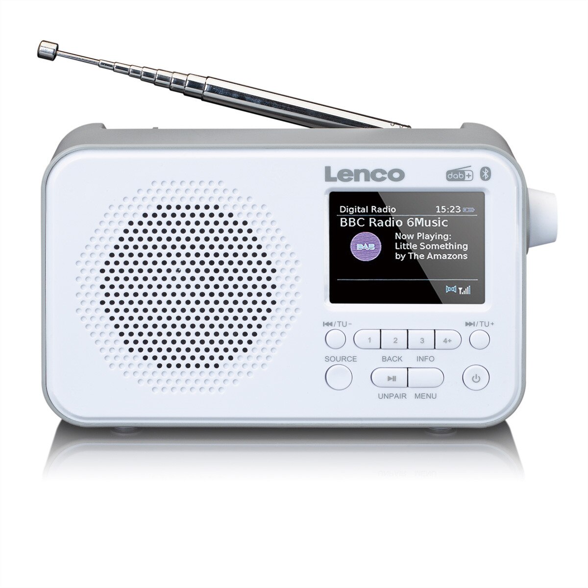 Radio cu ceas, Lenco DAB+ PDR-036WH, Alb - eMAG.ro