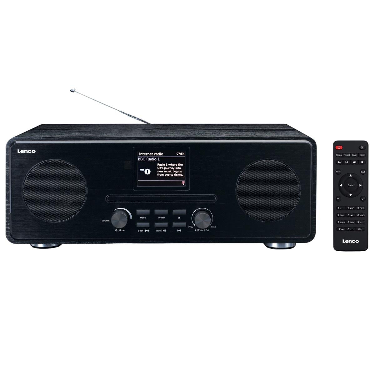 Radio cu ceas, Lenco DAB+ DIR-261BK, Negru - eMAG.ro