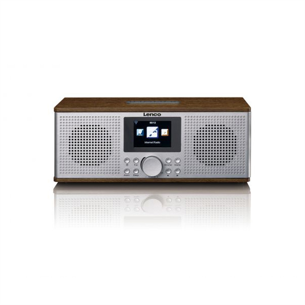Radio cu internet, Lenco DIR-170, DAB+, USB, AUX, Maro/Gri - eMAG.ro