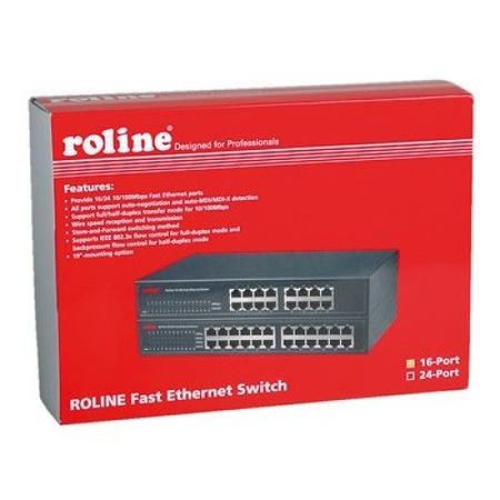 SWITCH Rack 19, ROLINE, 24 x 10/100 - eMAG.ro