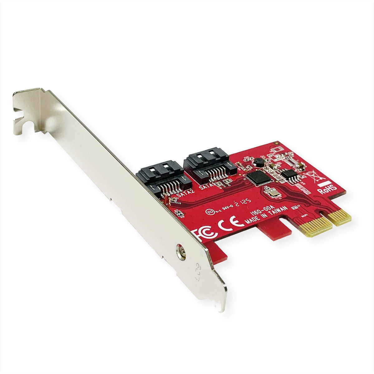 Placa PCIe x1 SATA III, ROLINE, 6Gbps, Cu 2 porturi - eMAG.ro
