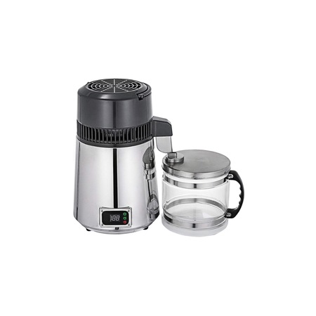 Set, distilator de apa, 4L, 750W, 220V, 1L/H, otel inoxidabil, argintiu ...