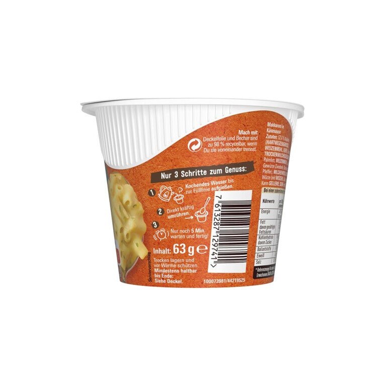Macaroane Maggi, in sos cremos de branza, gata in 5 min, 63g - eMAG.ro