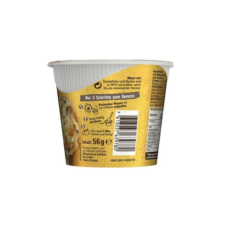 Piure de cartofi Maggi, cu ceapa prajita si crutoane, gata in 5 min ...