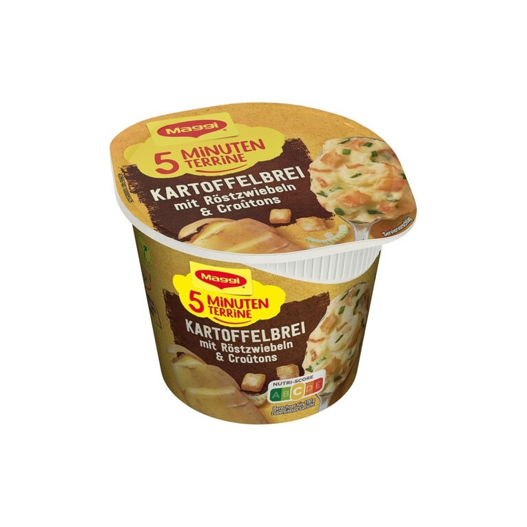 Piure de cartofi Maggi, cu ceapa prajita si crutoane, gata in 5 min ...