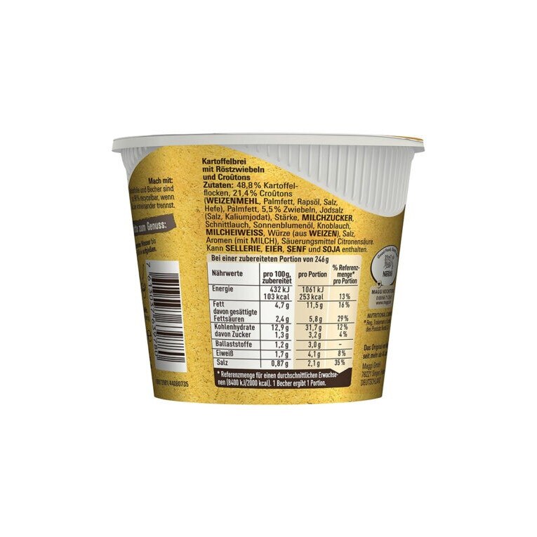 Piure de cartofi Maggi, cu ceapa prajita si crutoane, gata in 5 min ...