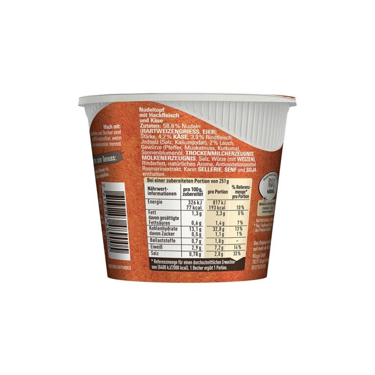 Paste Maggi, cu branza si carne tocata, gata in 5 min, 51g - eMAG.ro