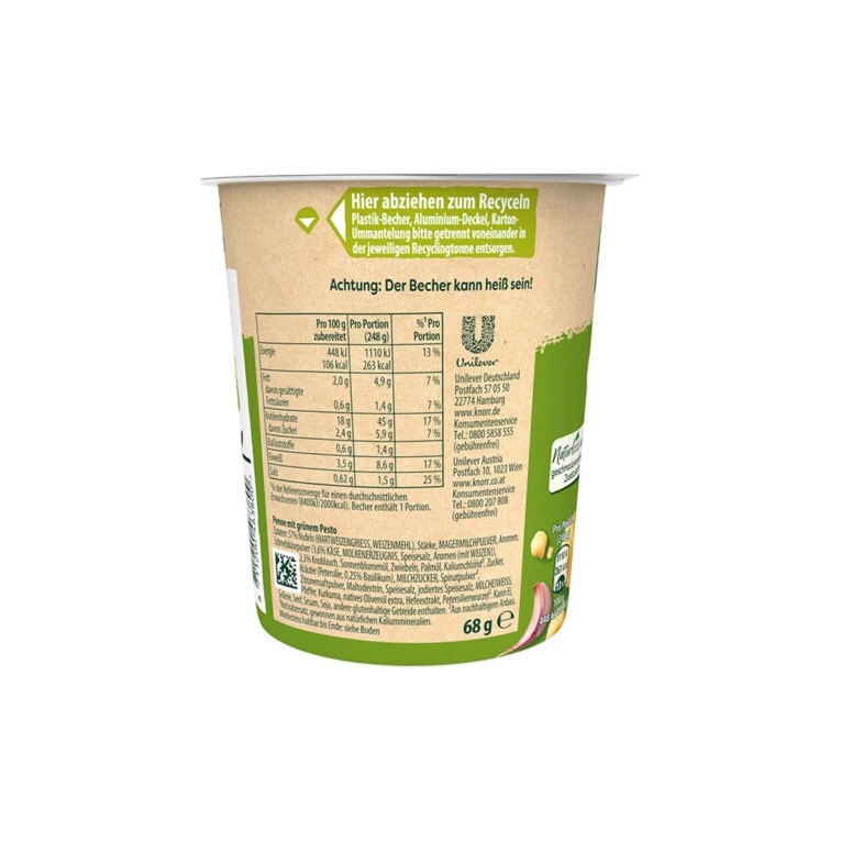 Paste, Knorr, cu sos pesto, Pasta Snack, 68g - eMAG.ro