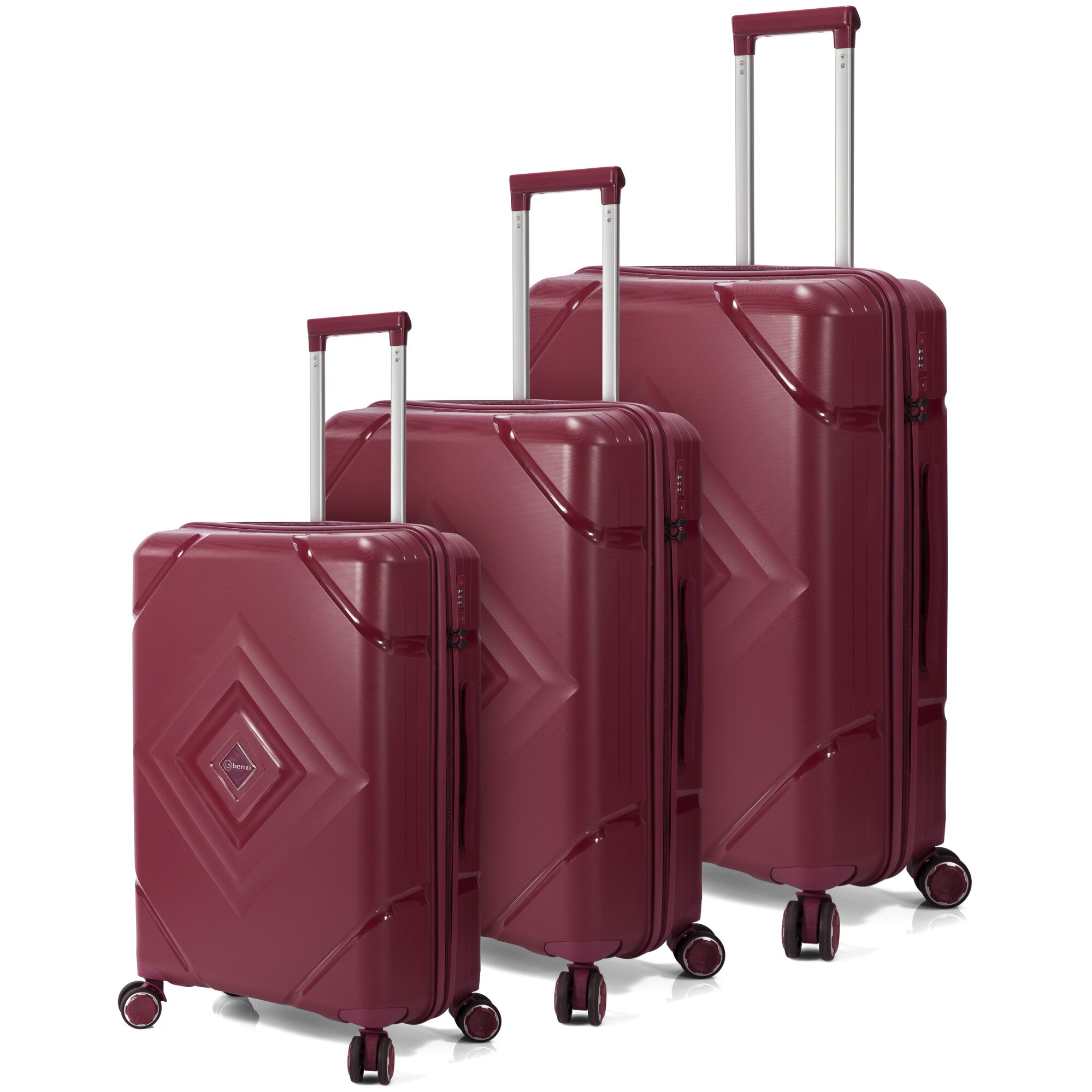 Set Trolere Benzi BZ 5752, Polipropilena, 4 Roti Duble, 3 Piese, Grena ...