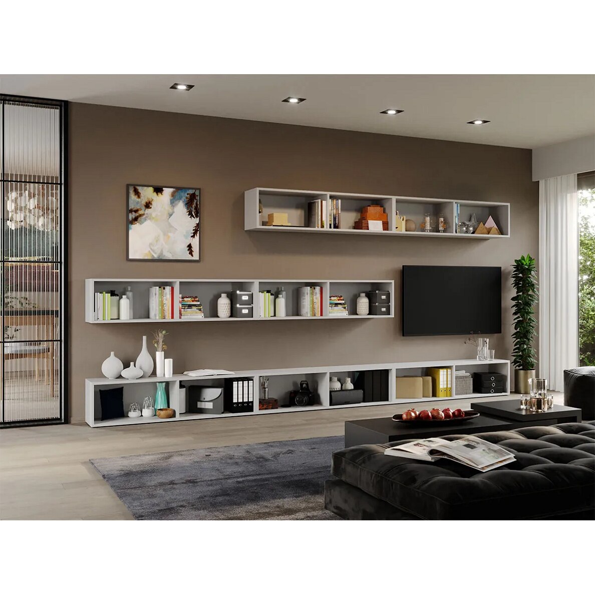 Set Mobila Living, Storm, Ferara, C20, L 360 x A 25 x H 185 cm - eMAG.ro