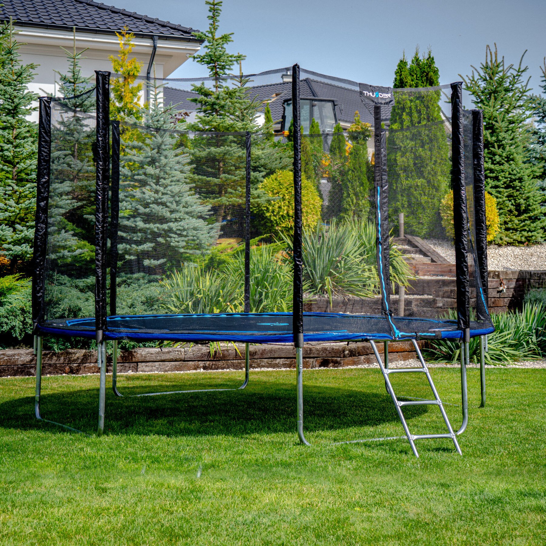 Trambulina de gradina pentru copii, Thunder, Outside Pro 8Ft, 255 cm ...