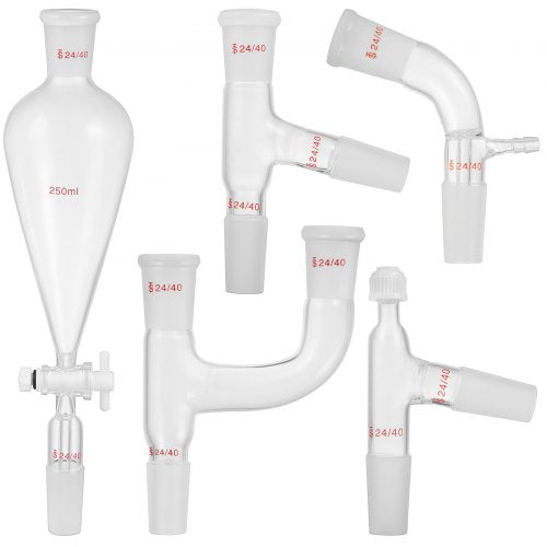 Set recipiente de sticla pentru laborator, 32 piese, rezistenta termica ...