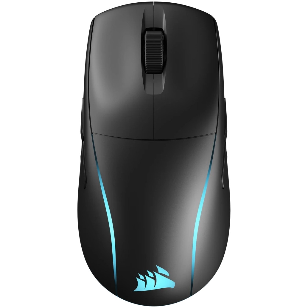 Mouse gaming Corsair M75 Lightweigh 2.4GHz wireless or Bluetooth®, 26K DPI, 89g, RGB, negru ...