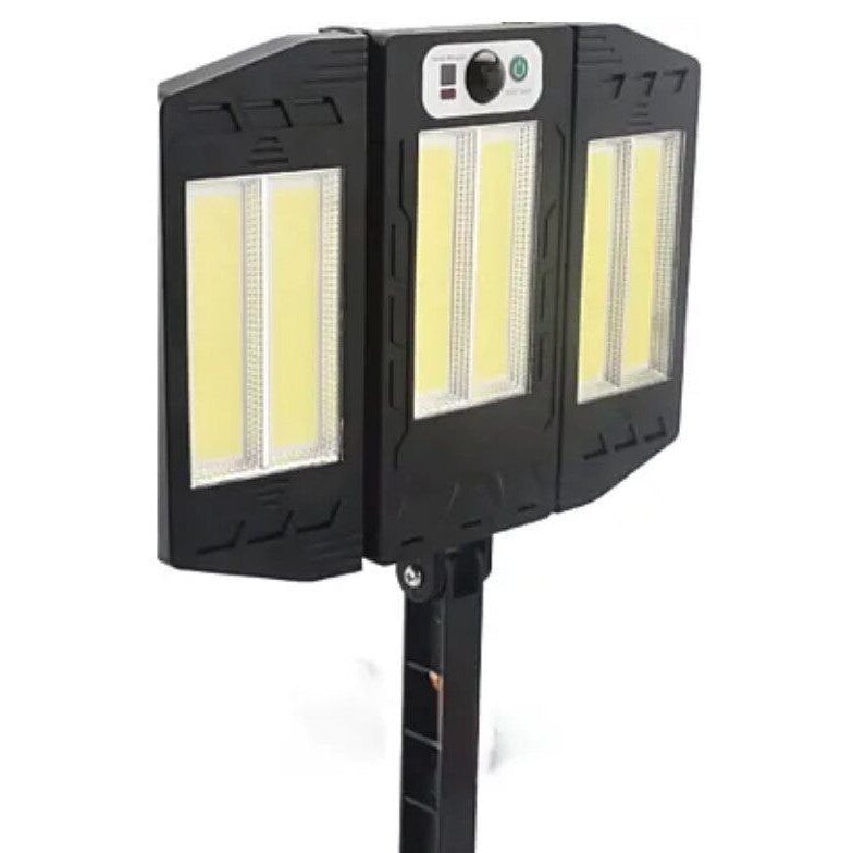 Lampa Solara Tripla 6 Led Cob Cu Senzor De Miscare, Telecomanda, pentru ...