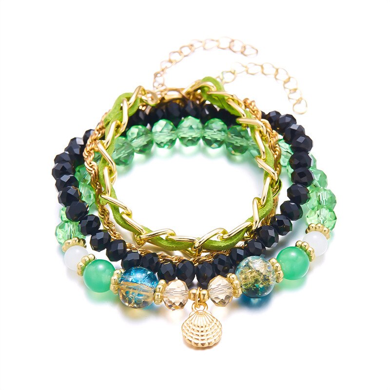 Set 4 bratari dama, multi-color, bijuterii boho pentru femei, cu ...