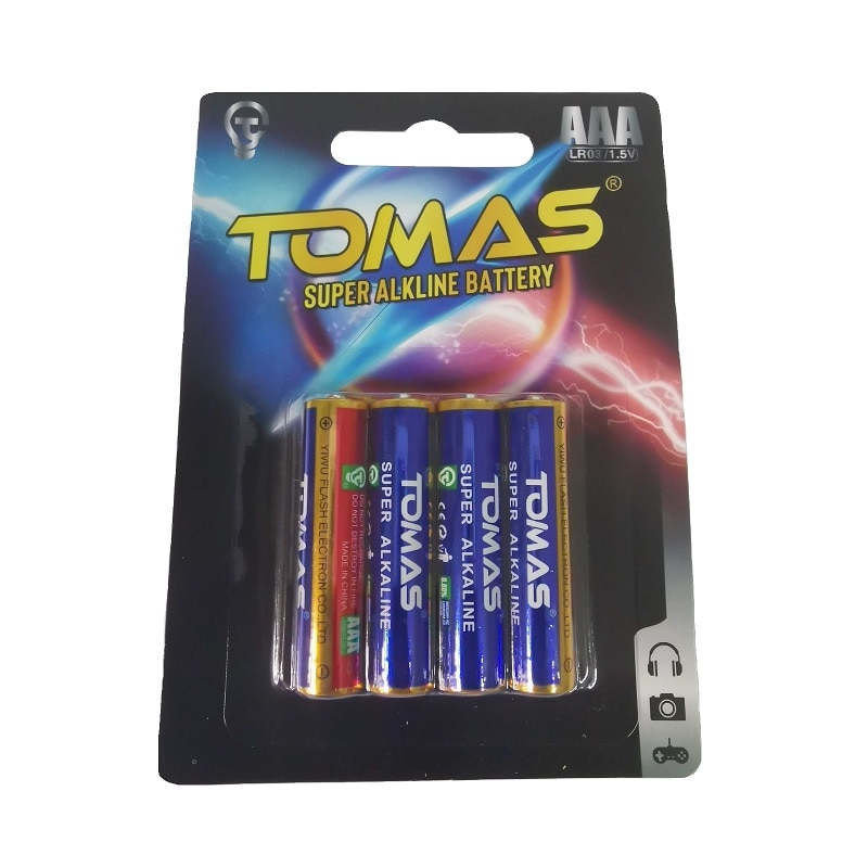 Set 4 baterii alcaline, AAA, Multicolor, 1.5V - eMAG.ro
