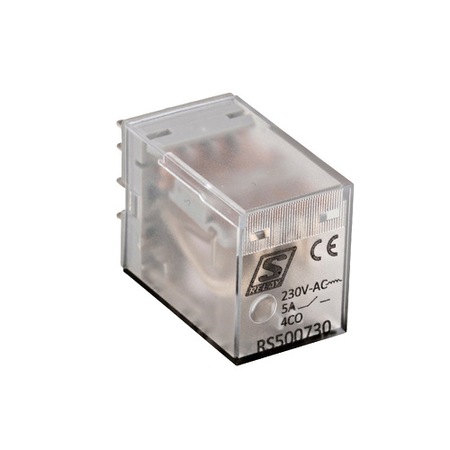 Releu Schrack inserabil 14 pini, 4CC, 5A, 230V c.a., S-Relay RS5, gri ...
