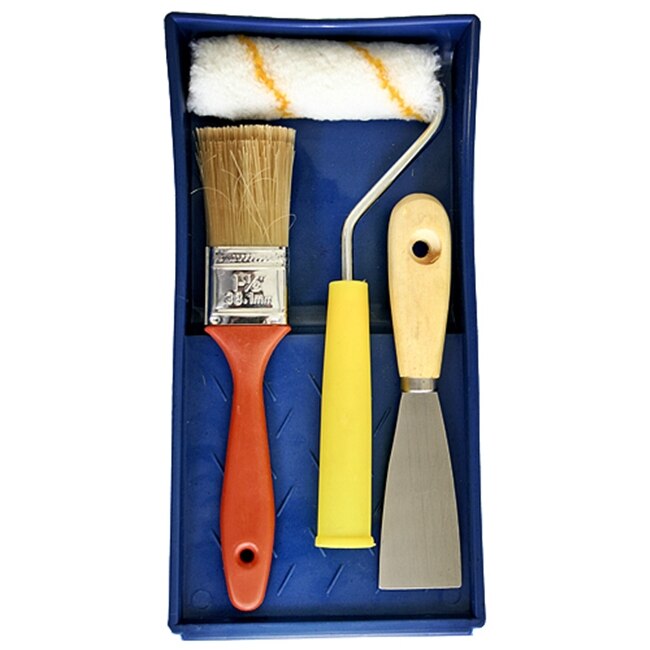Set pentru zugravit cu tava, trafalet 10 cm, pensula si spaclu - eMAG.ro