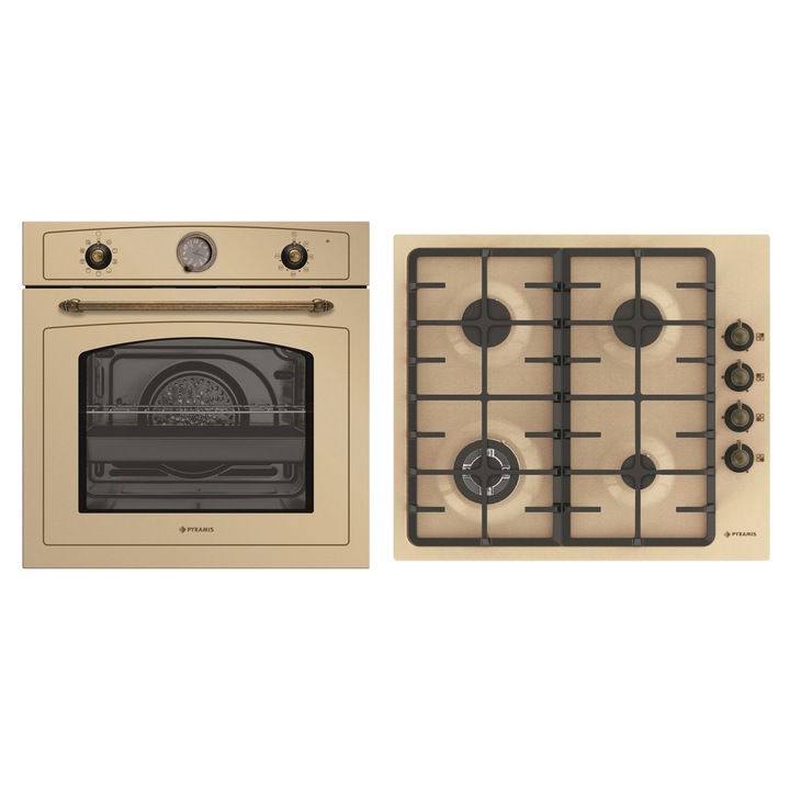 Set Rustic Pyramis 733070, cuptor electric 9 functii, clasa A, volum 73 ...