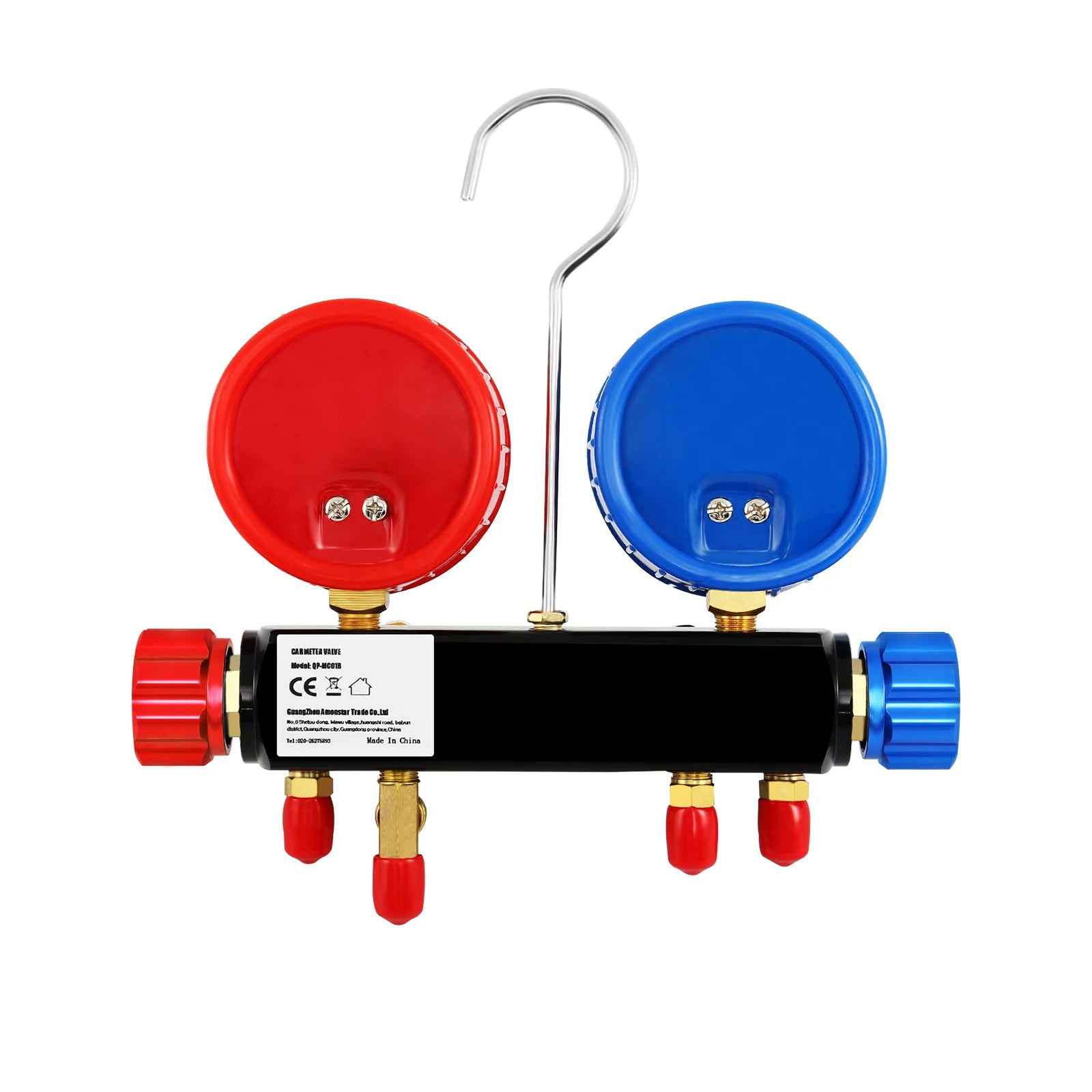 Manometru, pentru presiunea gazului, manometru cu 4 cai, negru - eMAG.ro